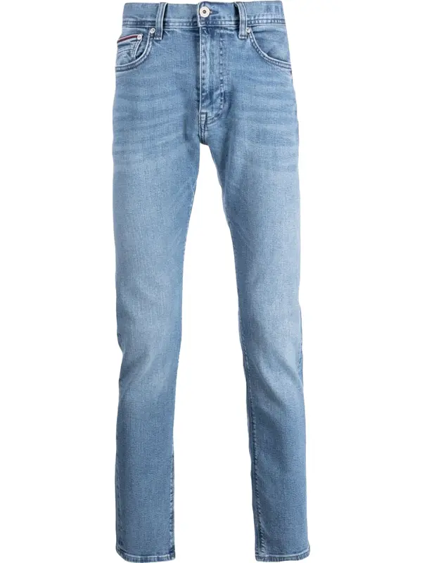 Tommy Hilfiger Mid-rise Slim-cut Jeans - Blue