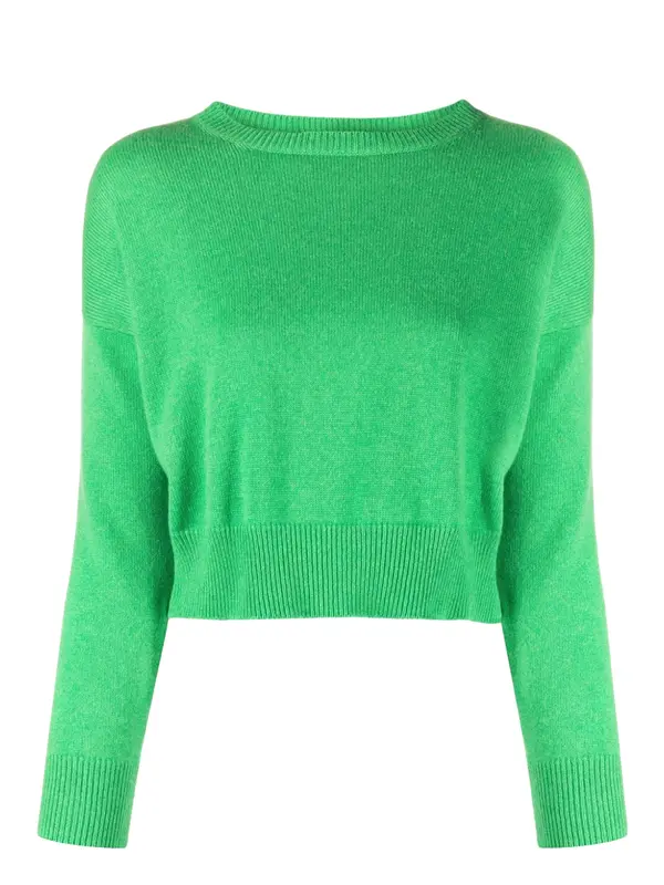 TEDDY CASHMERE Genova Cropped Jumper - Green