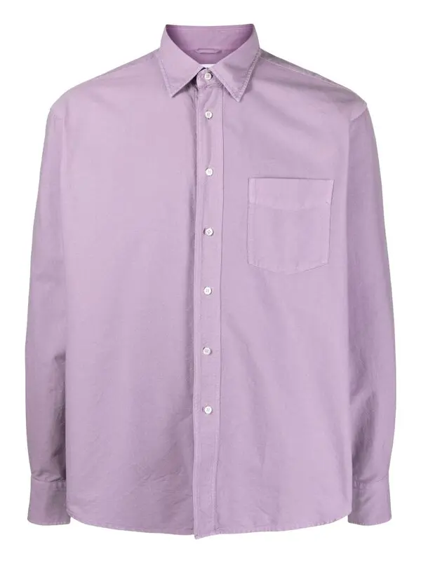 Aspesi Long-sleeve Cotton Shirt - Purple