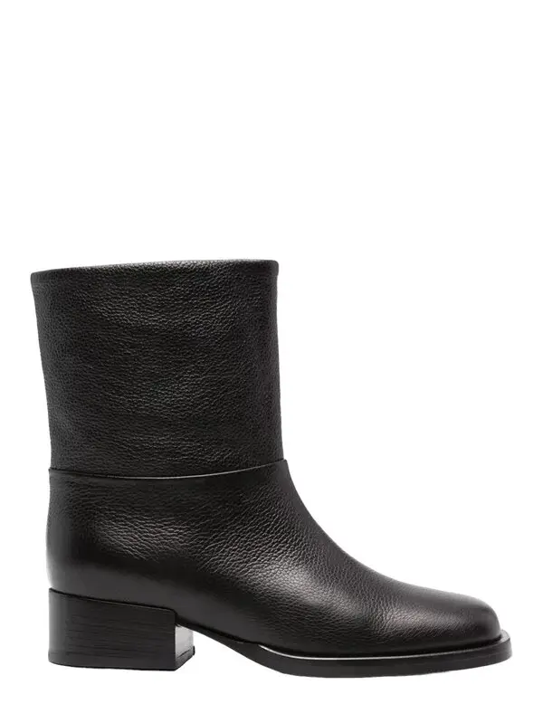 Dear Frances Square-toe Ankle Boots - Black