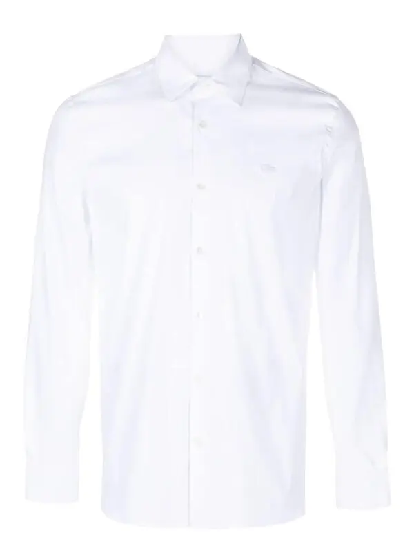 Lacoste Logo-patch Cotton Blend Shirt - White