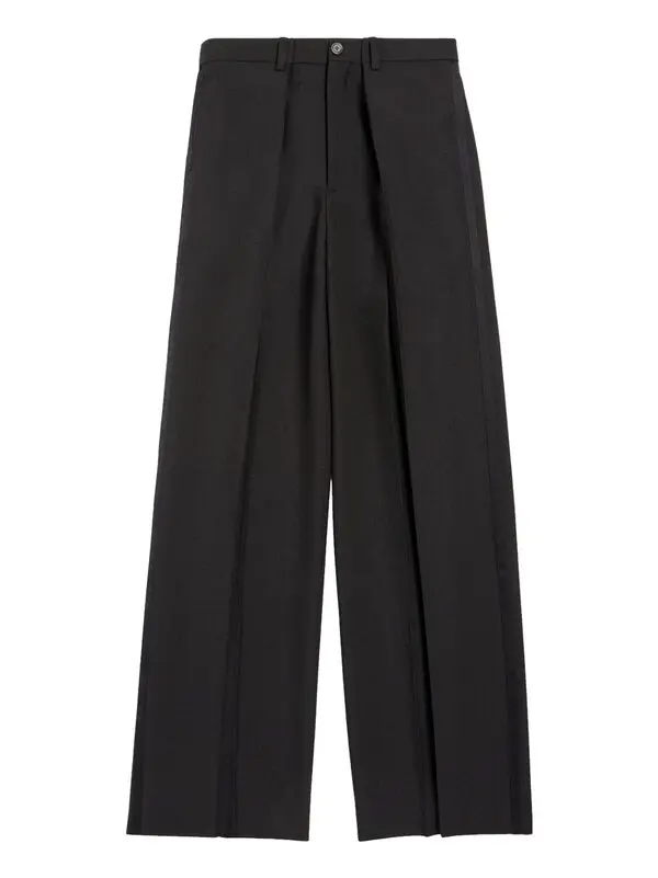 Balenciaga Pleated Tailored Trousers - Black