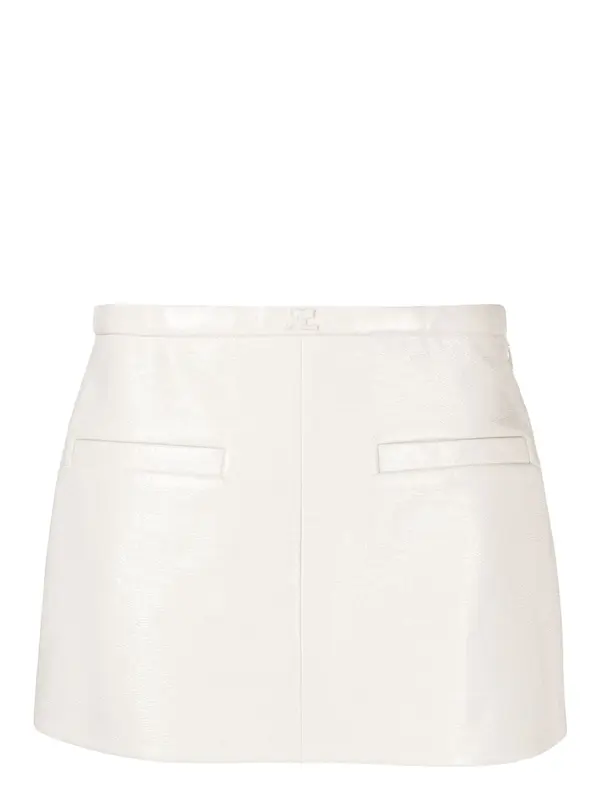 COURREGES High-shine Mini Skirt - White