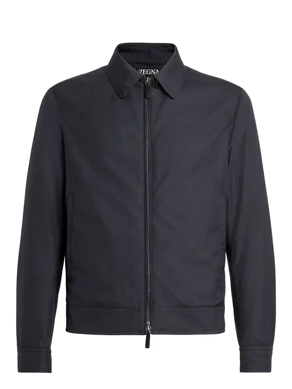 Zegna Leggerissimo Zipped-up Shirt Jacket - Blue