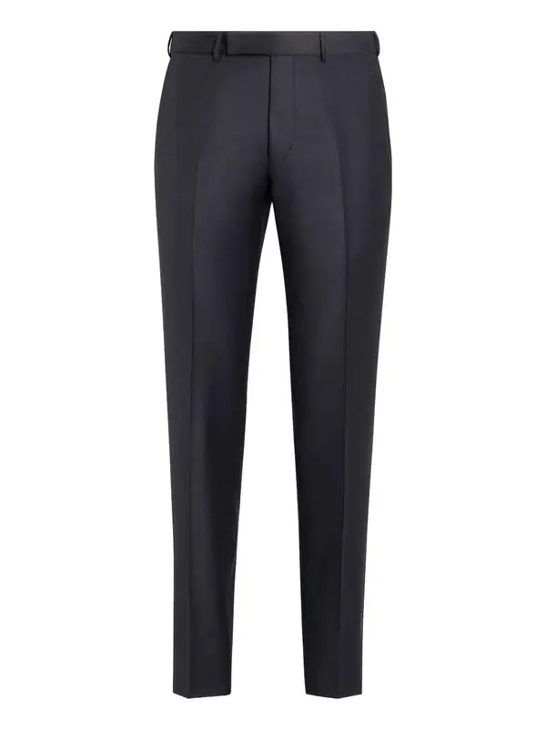 Zegna Trofeo Tailored Wool Trousers - Blue