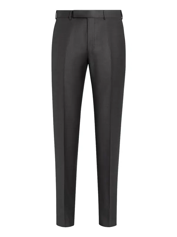 Zegna Trofeo Tailored Wool Trousers - Grey
