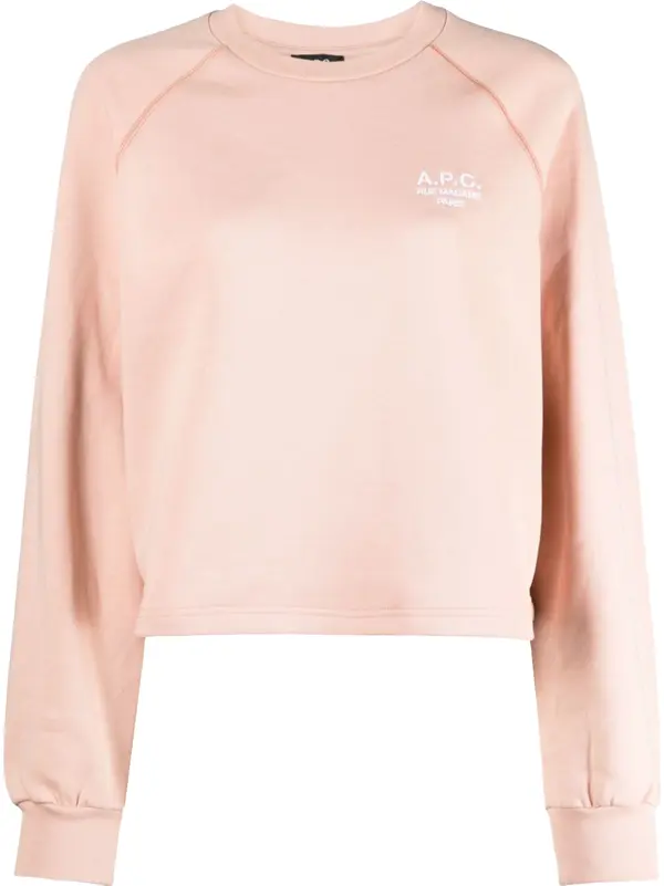 A.p.c. Oona Logo-embroidered Sweatshirt - Pink
