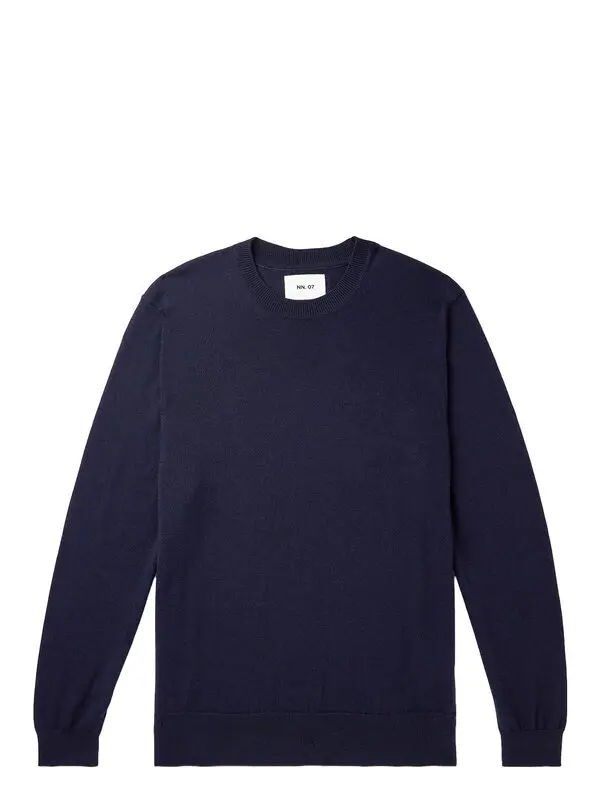 Nn07 Ted 6605 Wool Sweater - Blue