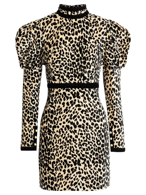 Batsheva Tate Leopard-print Mini Dress - Animal Print