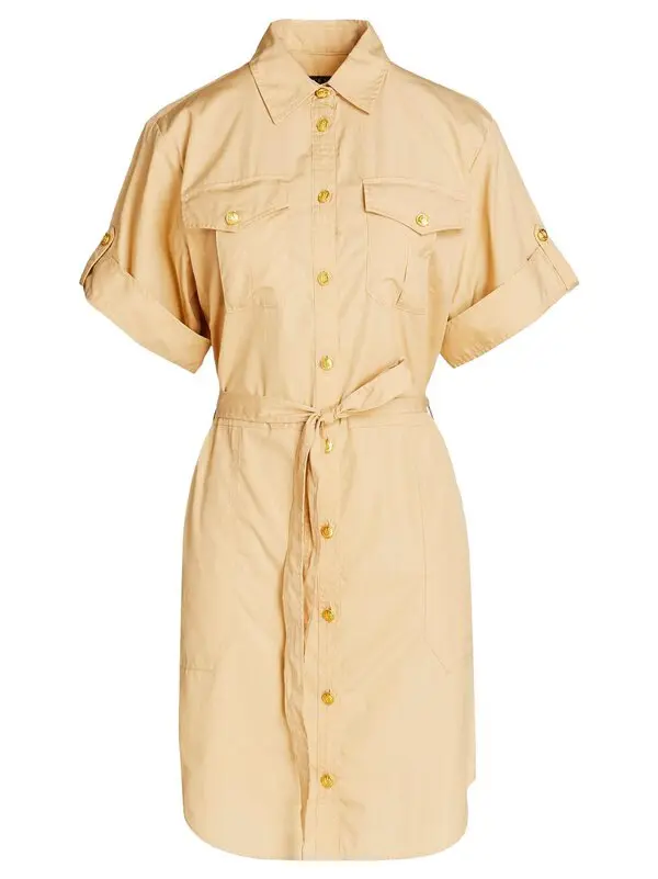 Rag & Bone Roxanne Cotton Mini Shirt Dress - Sand
