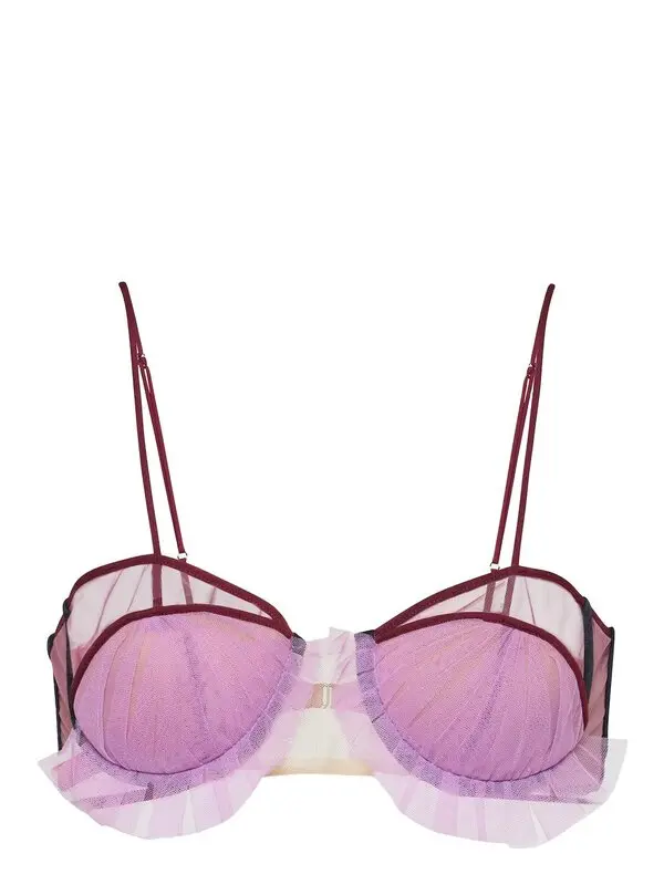 NENSI DOJAKA Exploding Flower Tulle Bra - Pink