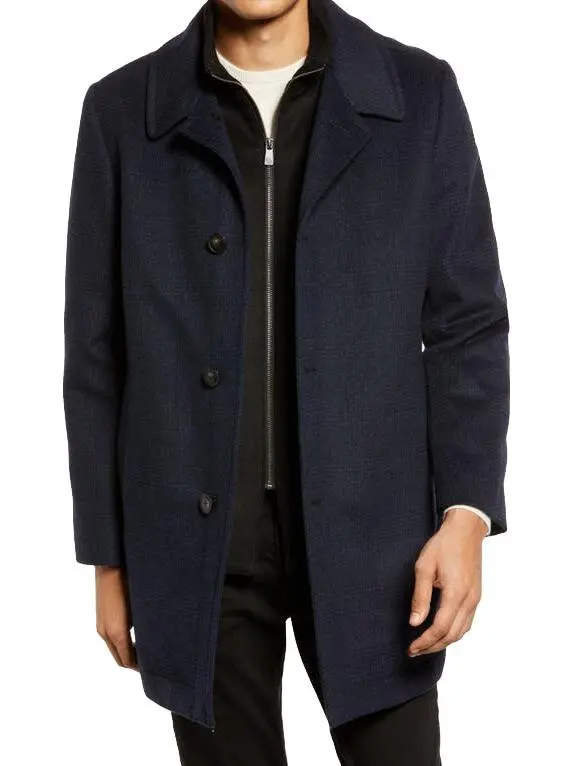 Hart Schaffner Marx Macbeth Wool Blend Car Coat - Navy