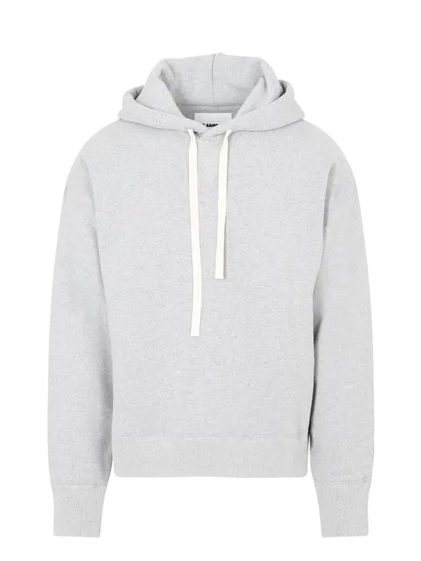 JIL SANDER Cotton Cashmere Hoodie - Grey