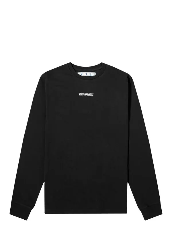 Off-White Marker Long-sleeve Tee /blue - Black