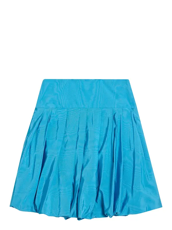 Oscar De La Renta Pleated Mini Skirt - Turquoise