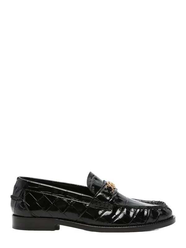 Versace Medusa '95 Crocodile-embossed Loafers - Black
