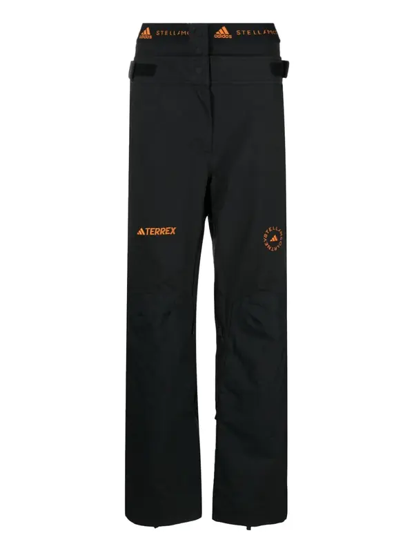 Adidas By Stella Mccartney X Terrex Logo-embroidered Trousers - Black