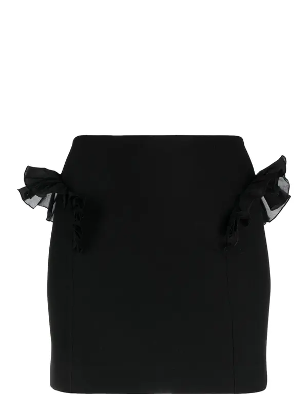 NENSI DOJAKA Ruffle-trim Miniskirt - Black