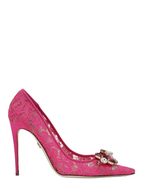 Dolce & Gabbana Bellucci 90mm Lace Pumps - Pink