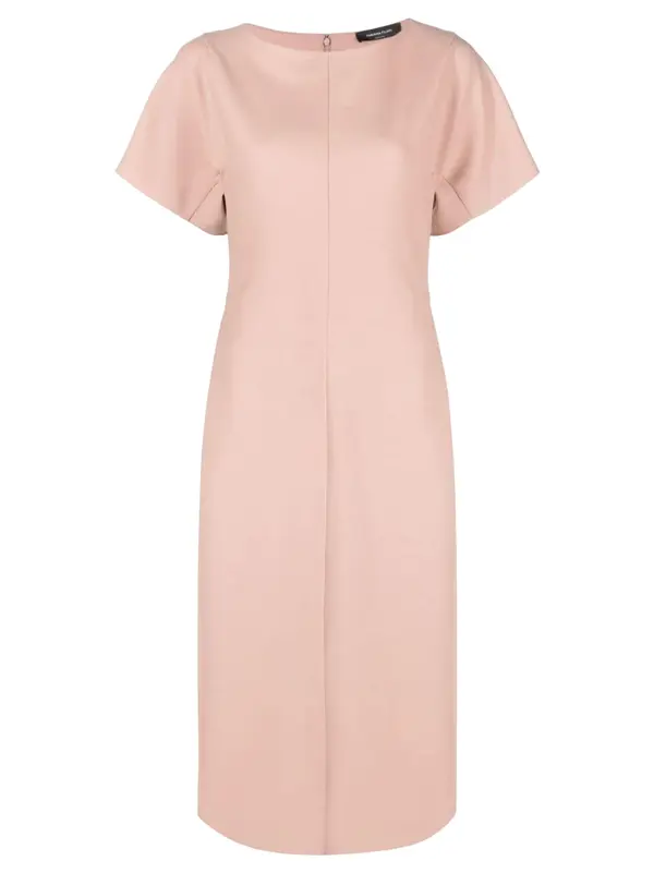 Fabiana Filippi Round-neck Midi Dress - Neutrals