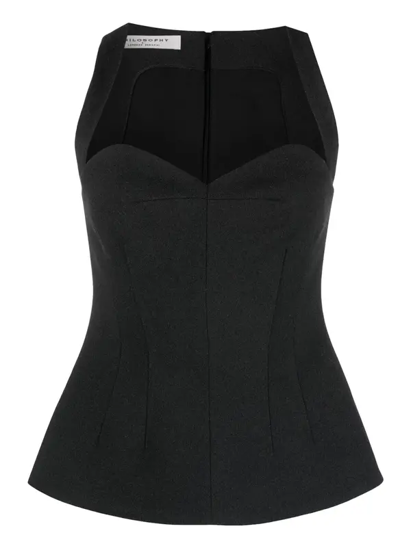 Philosophy Di Lorenzo Serafini Bustier-style Top - Grey