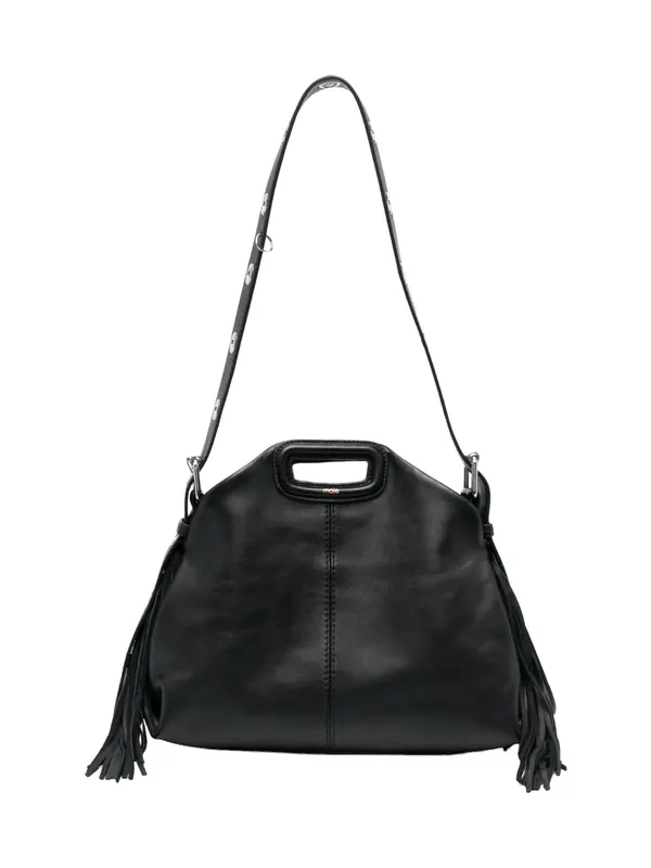Maje Miss M Leather Shoulder Bag - Black