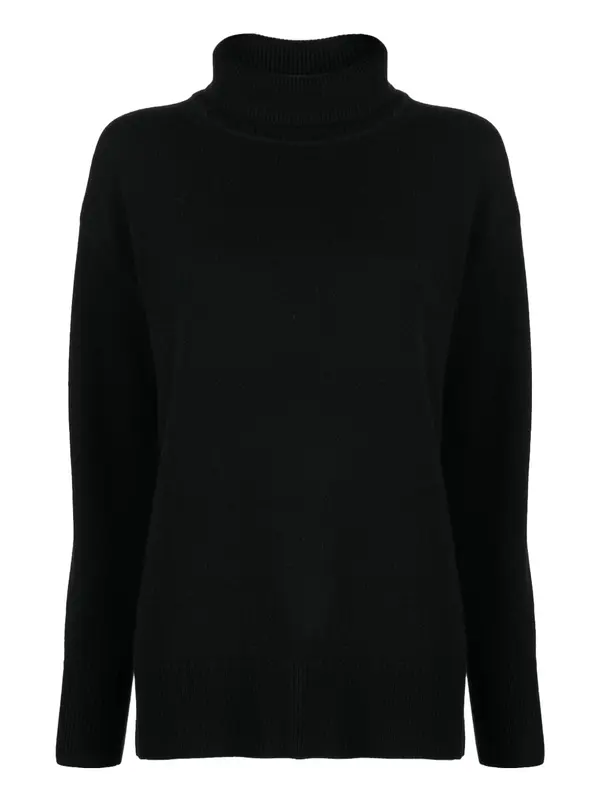 JOSEPH Roll-neck Merino Wool Jumper - Black