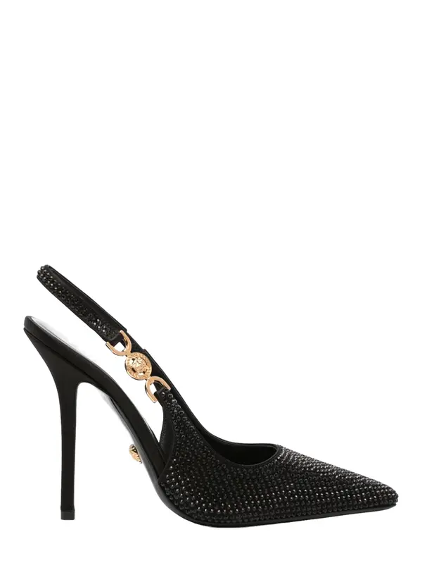 Versace Medusa '95 Crystal Slingback Pumps - Black