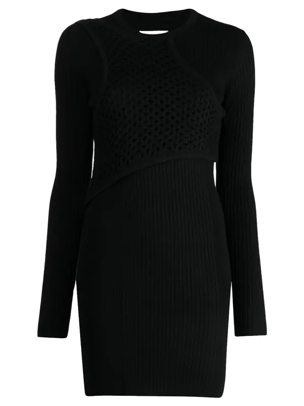 FENG CHEN WANG Long-sleeve Minidress - Black