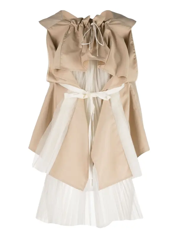 SHANSHAN RUAN Panelled Top - Neutrals