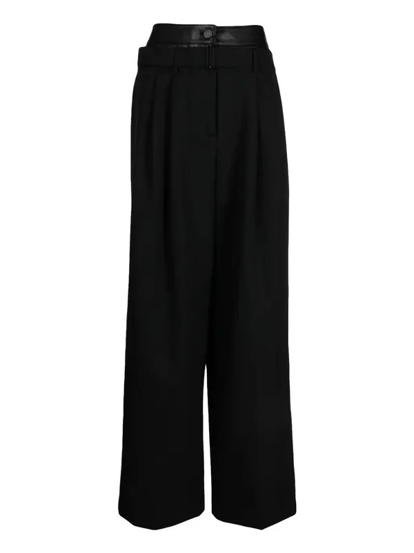 JUUN.J Double-layer Wide-leg Trousers - Black