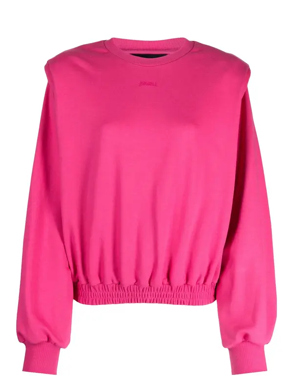 JUUN.J Logo-embroidered Cotton Jumper - Pink