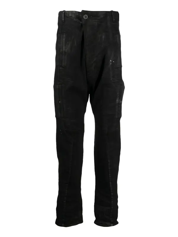 Boris Bidjan Saberi Faded Slim-cut Jeans - Black
