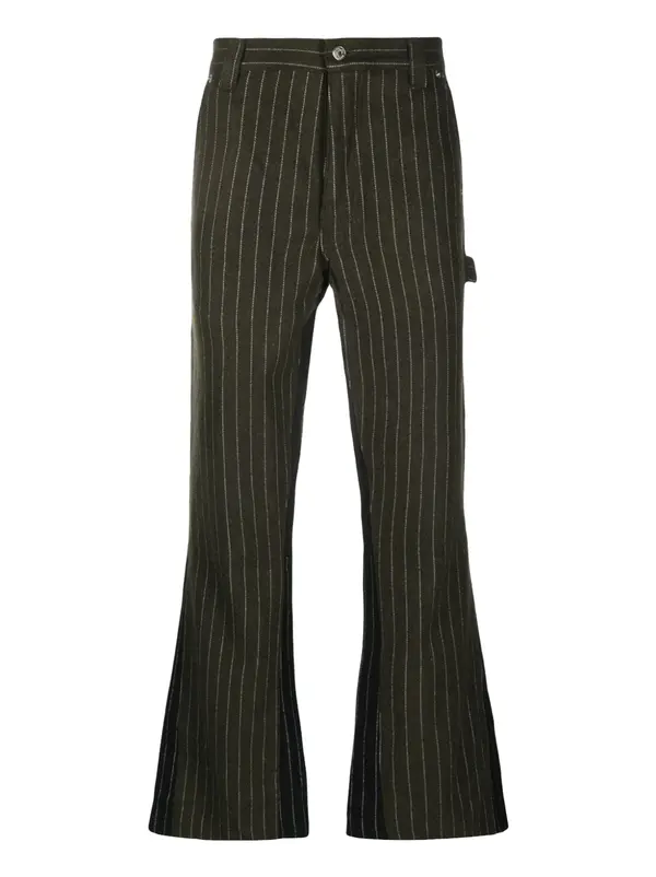 GALLERY DEPT. Pinstripe Flared Trousers - Green
