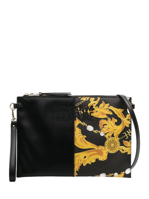 Versace Barocco-print Clutch - Black