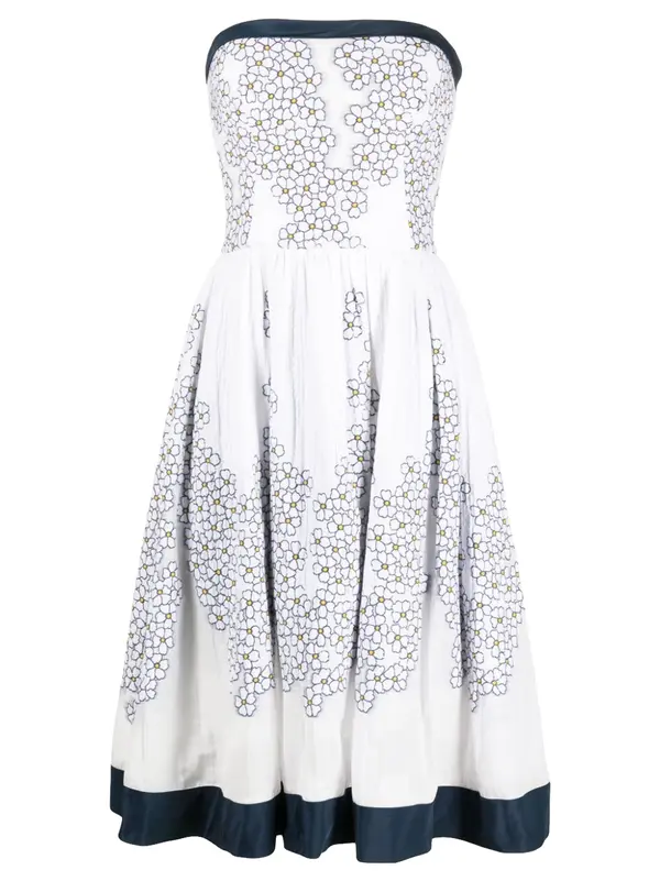 GEMY MAALOUF Floral-print Dress - White