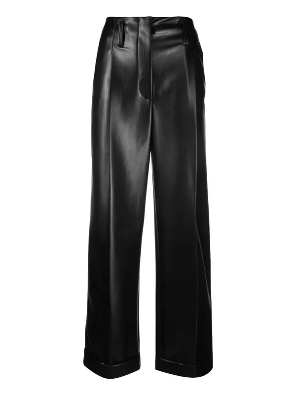 Philosophy Di Lorenzo Serafini Faux-leather Trousers - Black