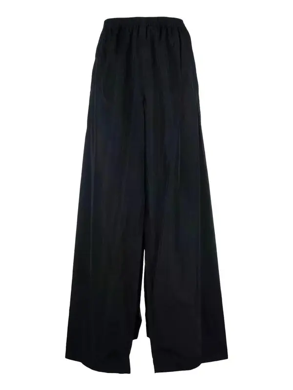 Balenciaga Drawstring-waist Wide-leg Trousers - Black