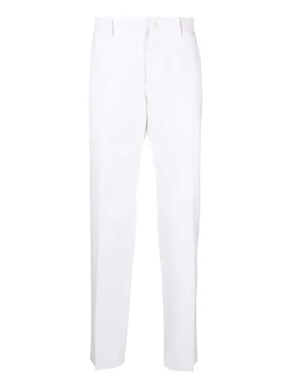 Philipp Plein Lord-fit Twill Chino Trousers - White