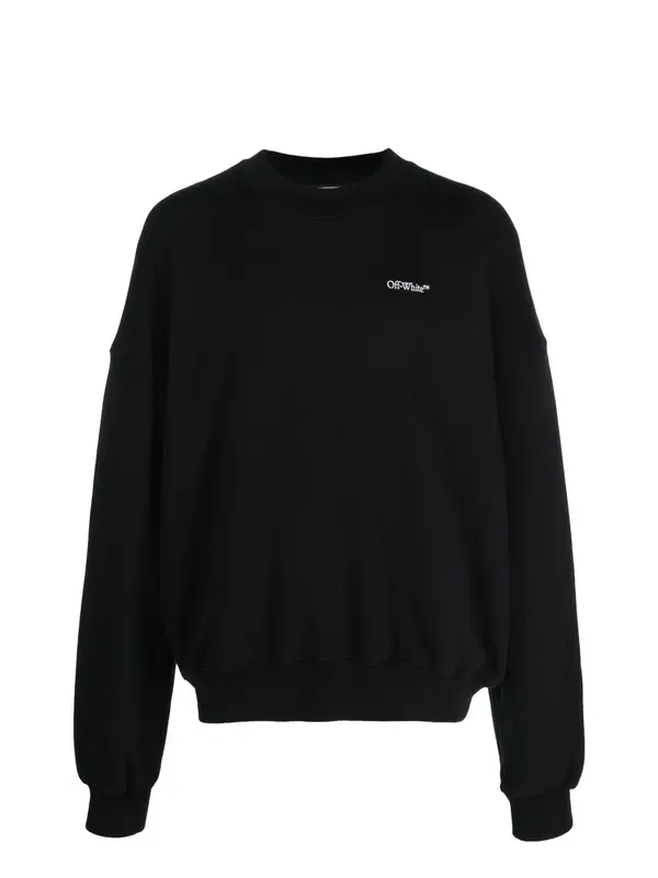 Off-White Scratch Arrow-print Cotton Sweatshirt - Black