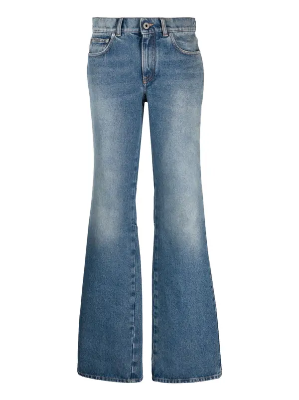 Off-White Low-rise Flared Jeans - Blue