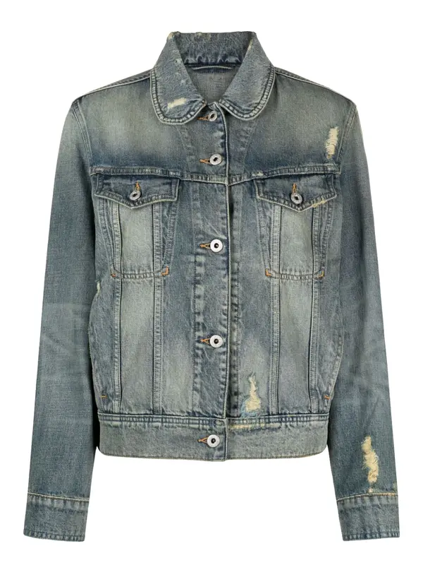 Kenzo Peter Pan-collar Denim Jacket - Blue