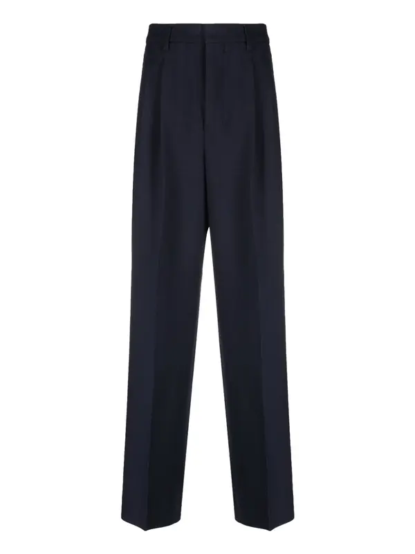 Ami Straight-leg Tailored Trousers - Blue