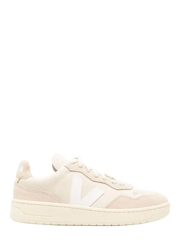 VEJA V-90 Leather Sneakers - Neutrals