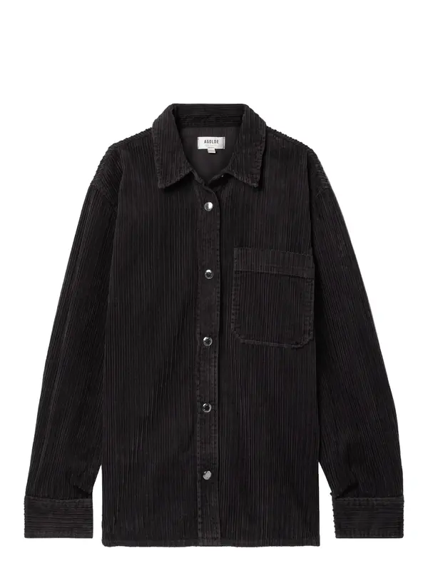 AGOLDE Odele Cotton-corduroy Shirt - Brown