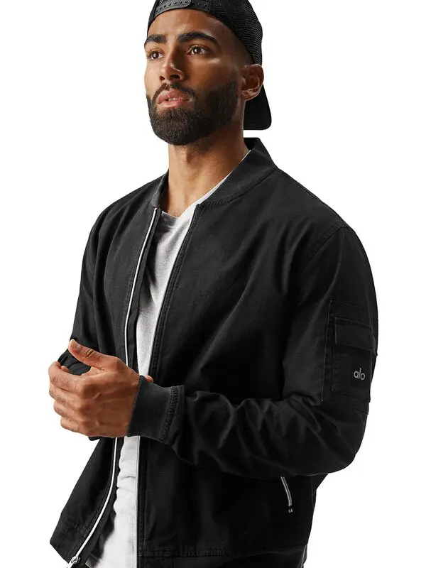 Alo Yoga Ripstop Bomber Jacket - Black