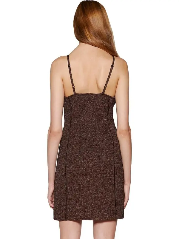 Givenchy Corset 4g Jacquard Mini Dress - Bronze