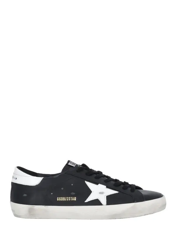 Golden Goose Leather Super-star Sneakers - Black