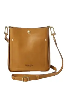 Shinola Mini Pocket Leather Crossbody - Tan
