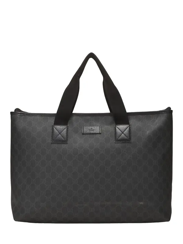 Gucci Gg Supreme Canvas Tote - Black